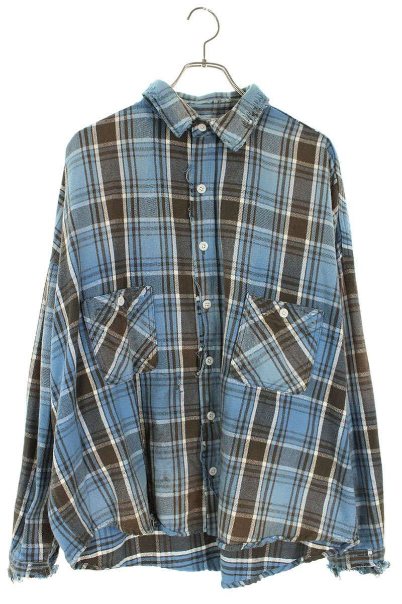 セントマイケル 24AW SM-YS1-0000-024 ダメージ加工フランネル長袖