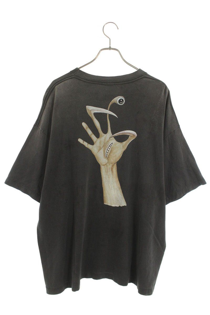 セントマイケル サイズ:XXL  25AW  SM-HR1-0000-031 ヴィンテージ加工SAINT COMESプリント長袖カットソー 中古 OM10 セントマイケル 25AW SM-HR1-0000-C26 ヴィンテージ加工アニメプリント