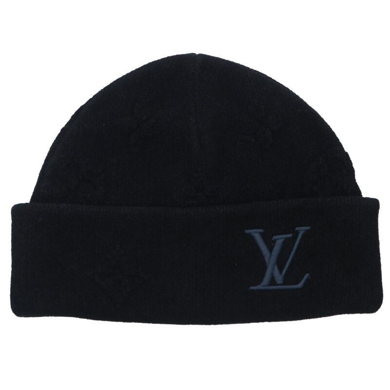 ルイヴィトン   M96194 ビーニー・LV クラッシュ モノグラム ロゴ刺繍3Dモノグラムビーニー帽子 中古 BS99 ルイヴィトン M96194 ビーニー・LV クラッシュ モノグラム ロゴ刺繍3D