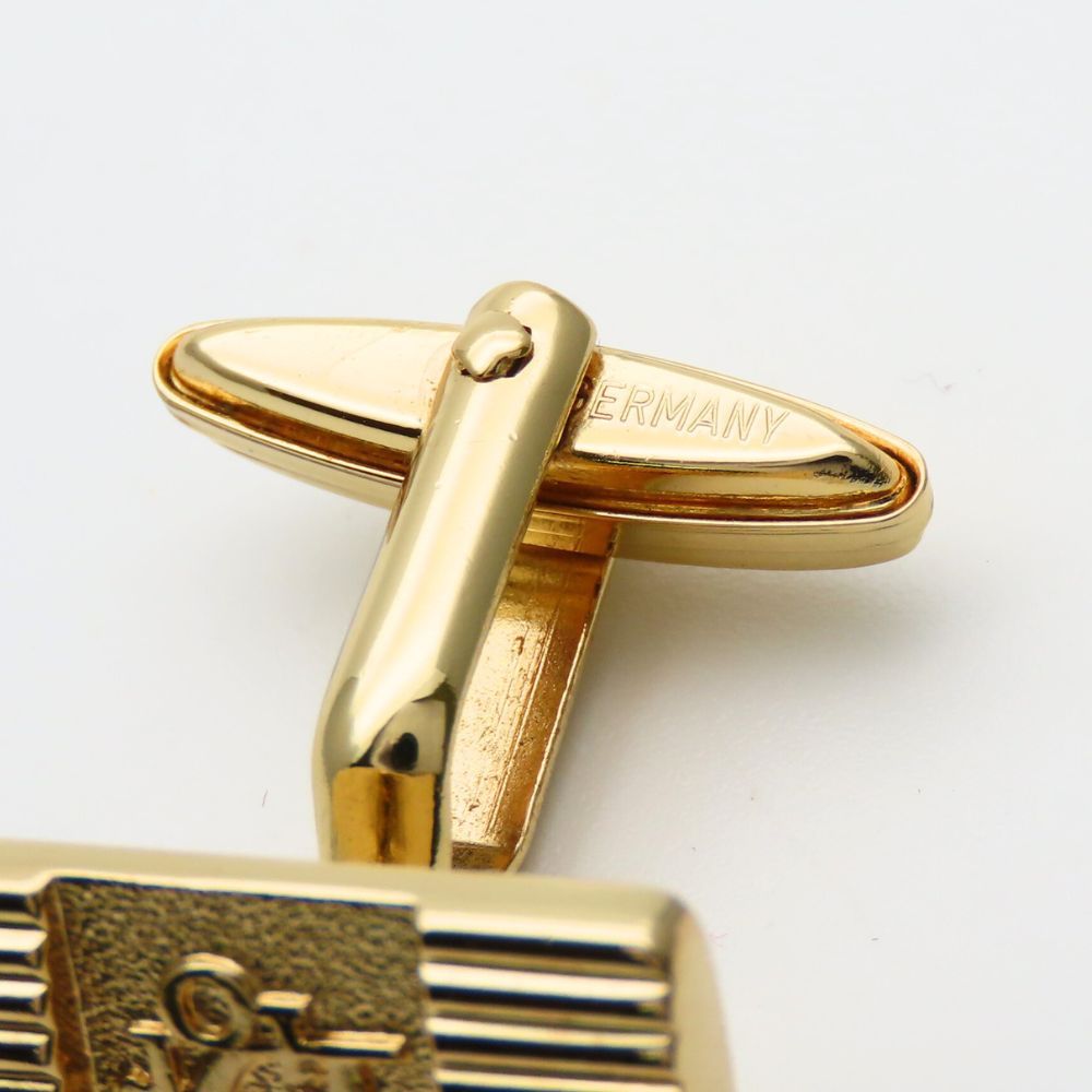 中古】 クリスチャンディオール カフス ロゴ メタル ゴールド メッキ