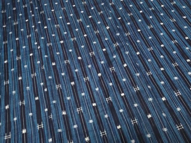 平和屋着物□上質な紬 井桁絣 間道 正絹 逸品 未使用 CAAZ5999ev