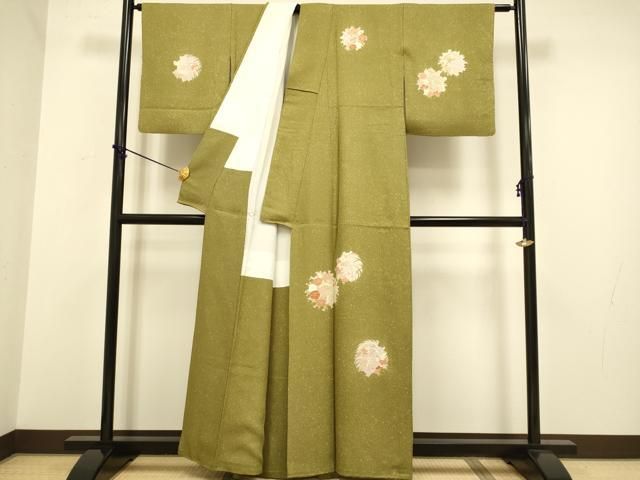 平和屋着物□訪問着 作家物 刺繍 草花文 金彩 正絹 逸品 DABA8616du