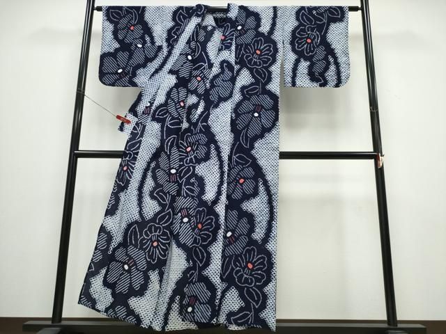 平和屋着物∴夏物 浴衣 有松鳴海絞り 枝椿 綿 逸品 CABB6652ng - メルカリ