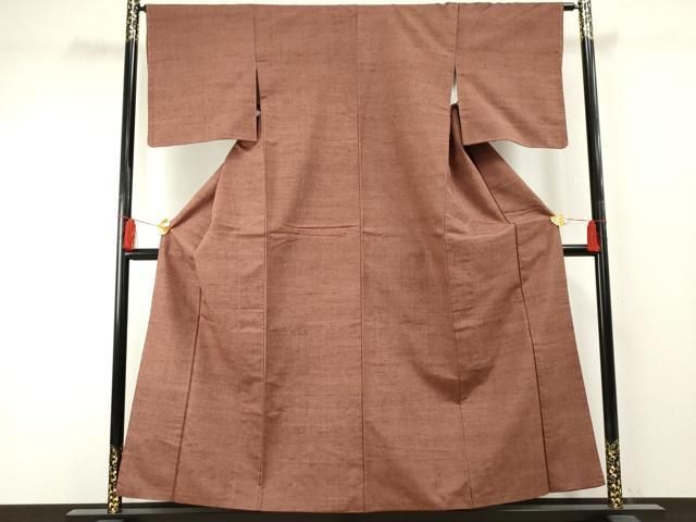 平和屋着物○上質な紬 色無地 鳶色 正絹 逸品 AABF4262cs - メルカリ