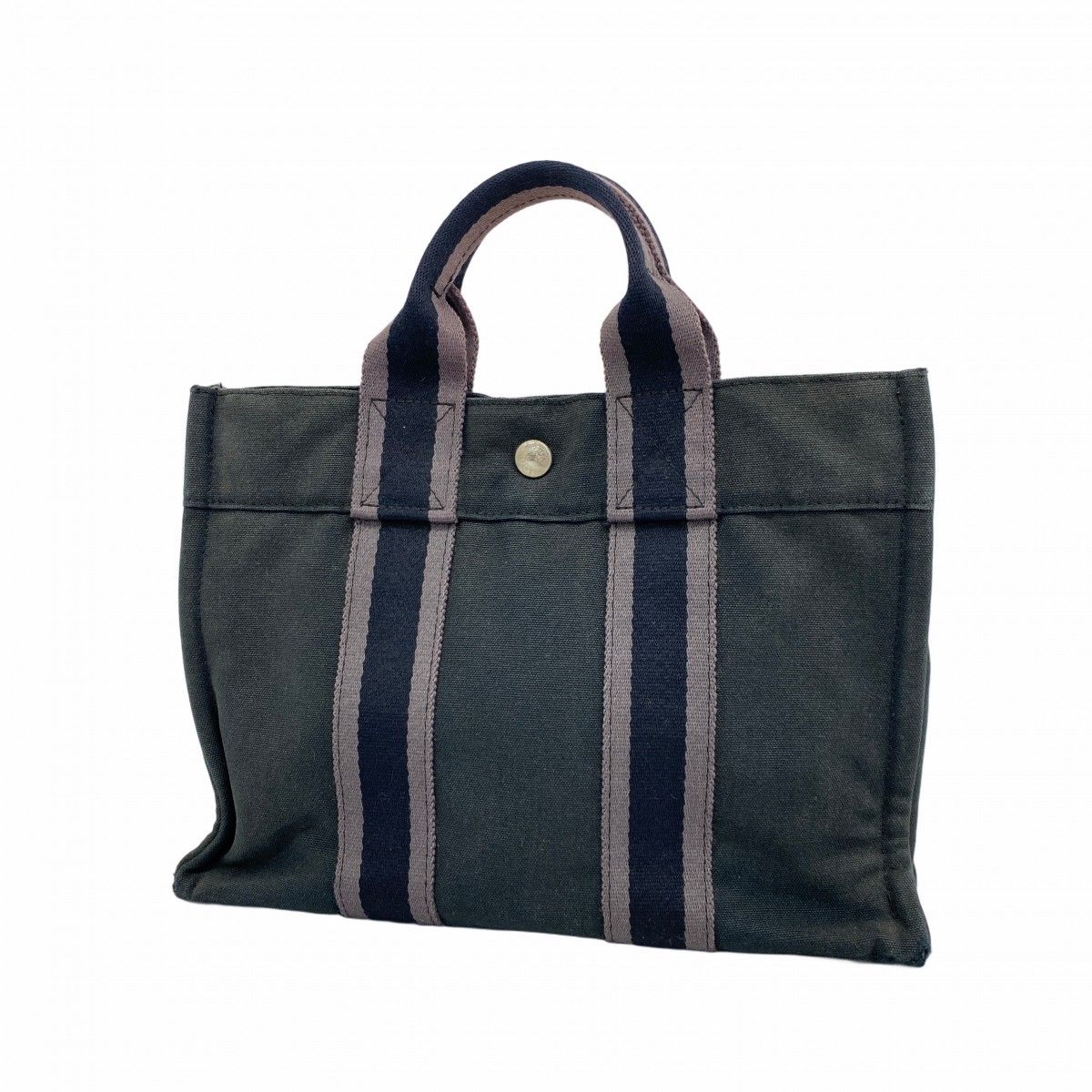 6ab0789-k】エルメス トートバッグ フールトゥ キャンバス ブラック