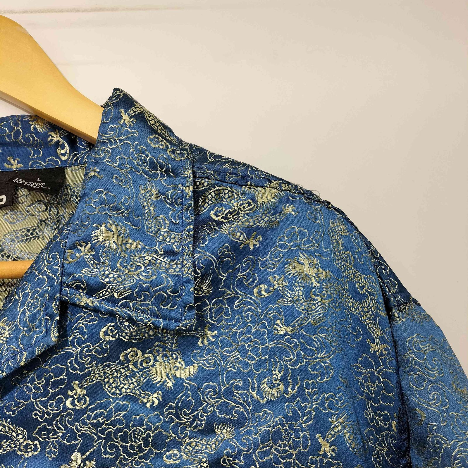 ユーズドフルギ USED古着 odo 90s レーヨンナイロン 総柄 チャイナ