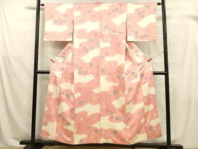 平和屋着物□上質な小紋 絞り 舞花文 正絹 逸品 DABB3025cm - メルカリ