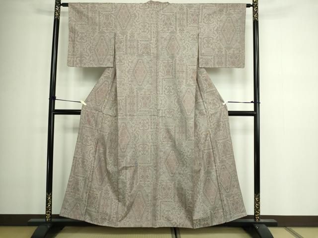 平和屋着物□本場大島紬 7マルキ 花唐草文 正絹 逸品 未使用