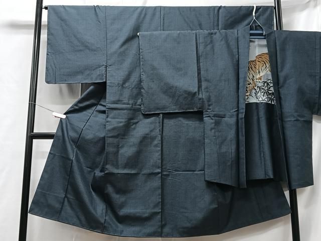 平和屋着物□男性 本場大島紬 アンサンブル 100亀甲 総詰め 正絹 逸品