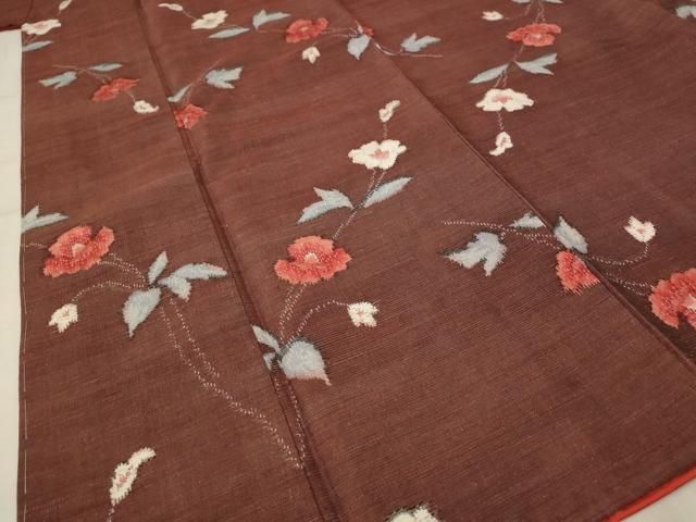 平和屋着物□上質な紬 草花文 正絹 逸品 AABE8418st - メルカリ