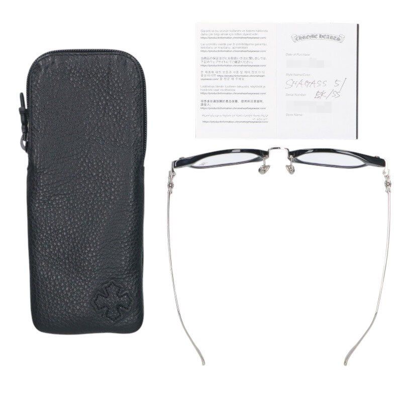 クロムハーツ SHAGASS サイドクロステンプルウェリントン眼鏡 メンズ