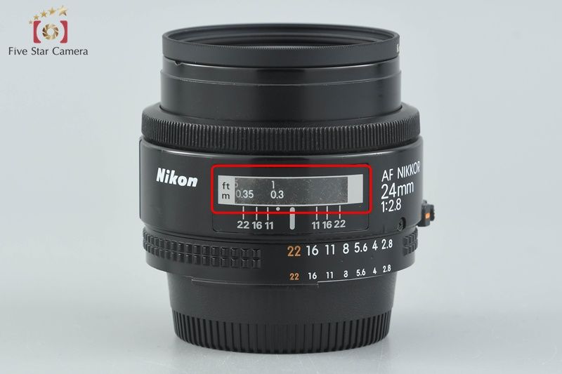 Nikon ニコン 【中古】Nikon ニコン AF NIKKOR 24mm f/2.8 単焦点