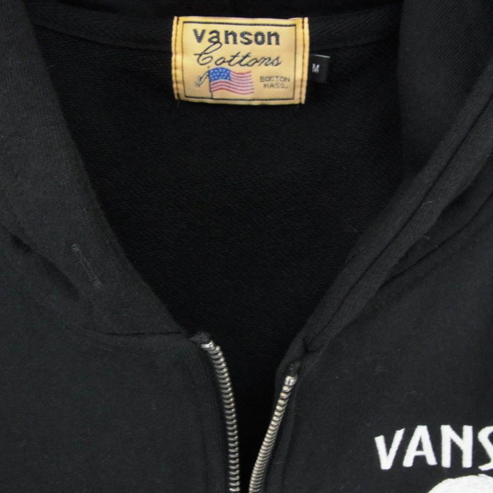 VANSON バンソン SCULL FULLZIP PARKA スカル ロゴ刺繍 フルジップ