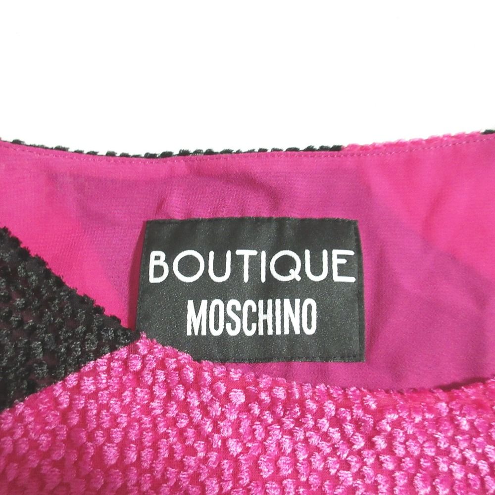 美品 BOUTIQUE MOSCHINO ブティックモスキーノ ストライプ ミニドレス