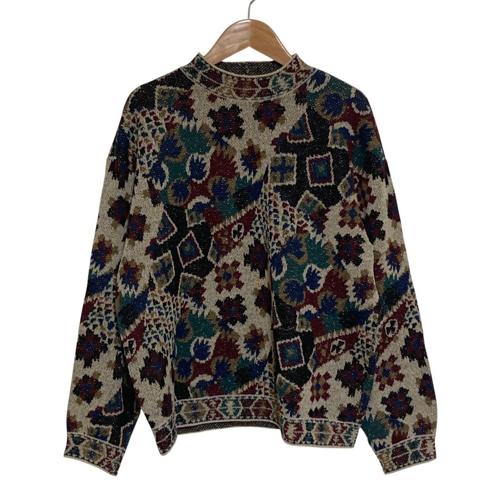 良品 MISSONI ミッソーニ 総柄 ハイネック ウール ニット セーター