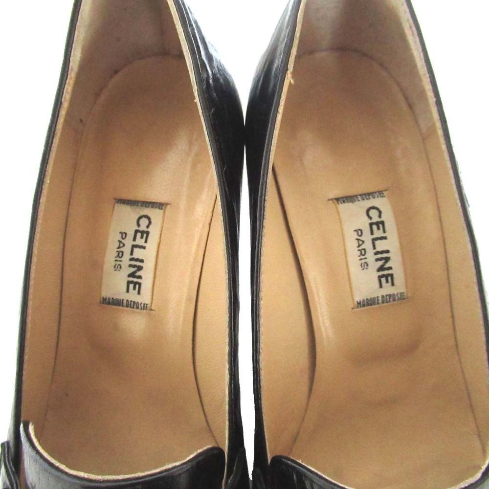 美品 CELINE セリーヌ ヴィンテージ ホースビット金具 レザー パンプス