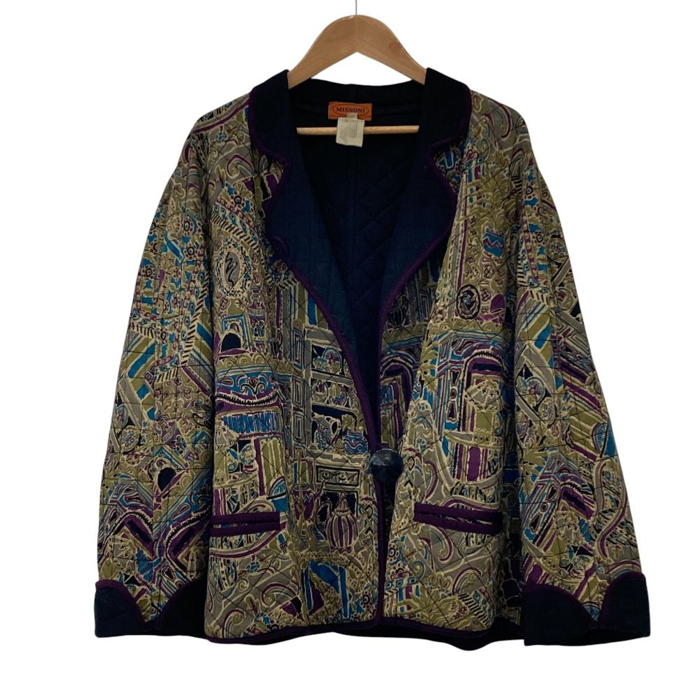 MISSONI ミッソーニ ノーカラージャケット レディース 【古着】【中古】 ヴィンテージ Missoni ミッソーニ キルティング ジャケット パンツ