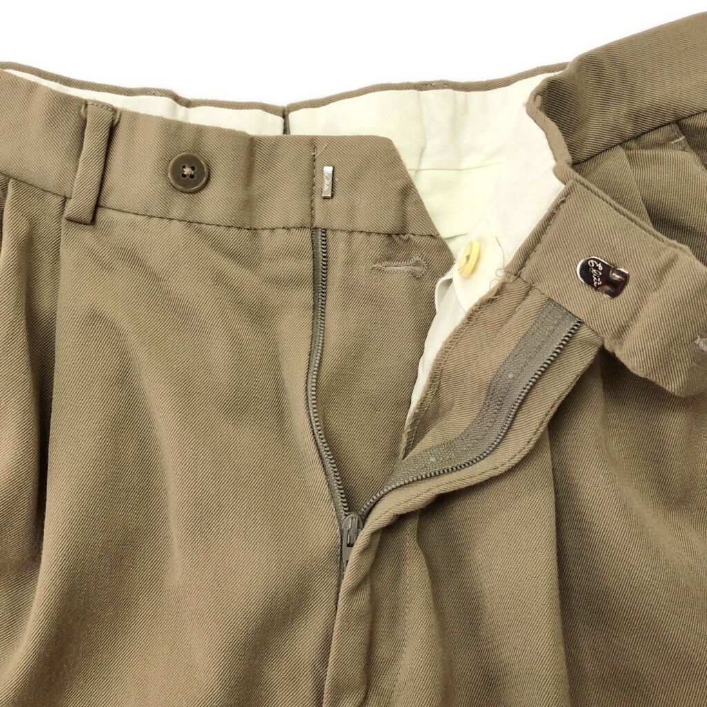 90年代 USA製 GIVENCHY ジバンシィ 3タック スラックスパンツ カーキ