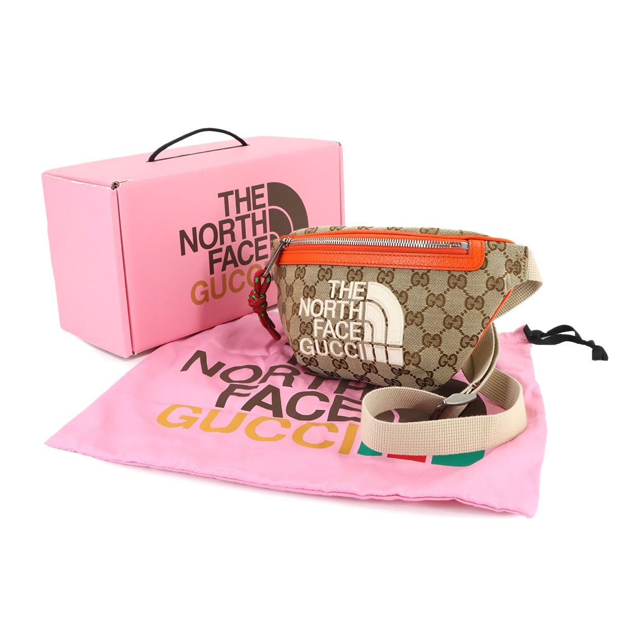 未使用 展示品 グッチ GUCCI ザ ノースフェイス ウエスト ポーチ