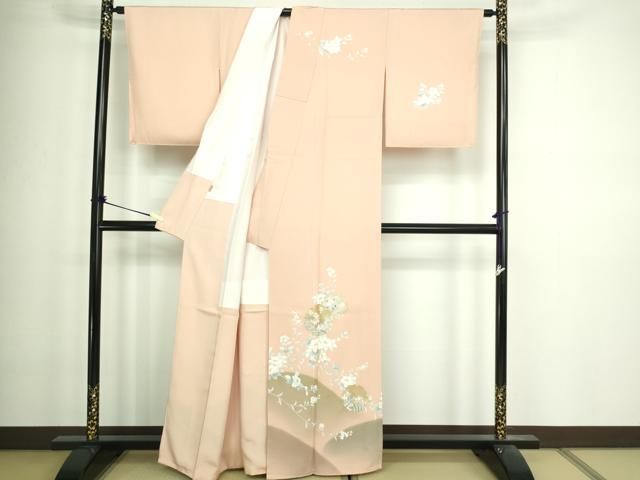 平和屋着物□訪問着 雪輪枝花文 金彩 正絹 逸品 未使用 DAAZ9987sf