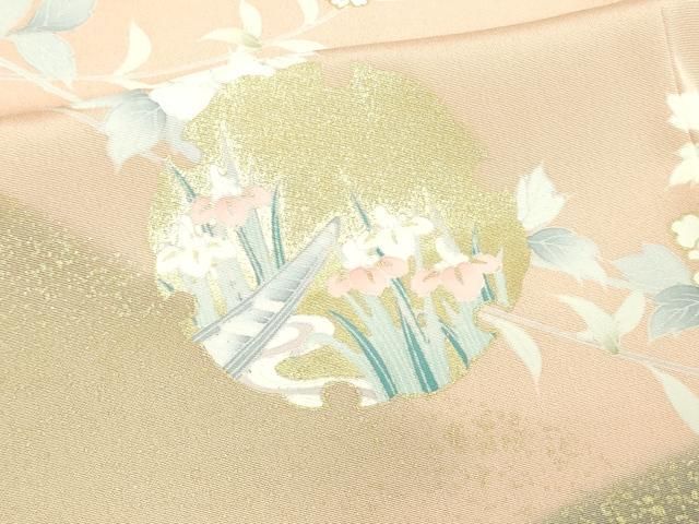 平和屋着物□訪問着 雪輪枝花文 金彩 正絹 逸品 未使用 DAAZ9987sf