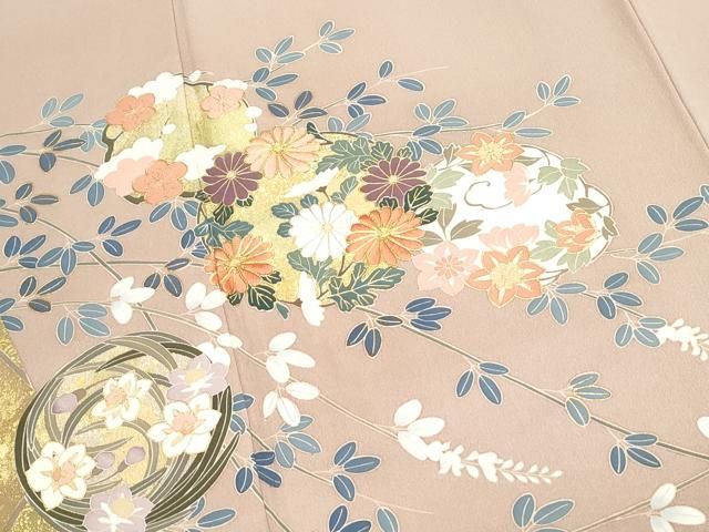 平和屋着物▽豪華色留袖 作家物 駒刺繍 花丸文 金彩 伊と幸 反端付き