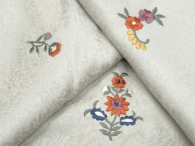 平和屋着物▽上質な小紋 総刺繍 草花文 正絹 逸品 CABB6812th - メルカリ