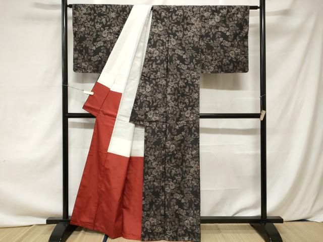 平和屋着物□本場大島紬 7マルキ 枝花文 正絹 逸品 未使用 CAAZ5831ev