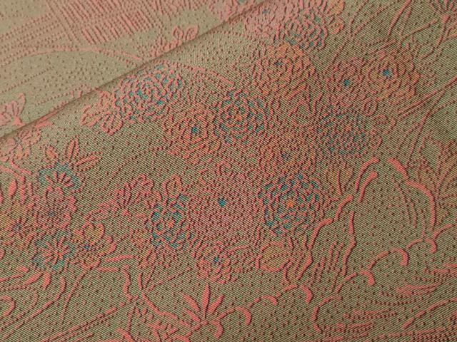 平和屋着物□上質な小紋 流水草花文 やまと誂製 正絹 逸品 CABB7326dy