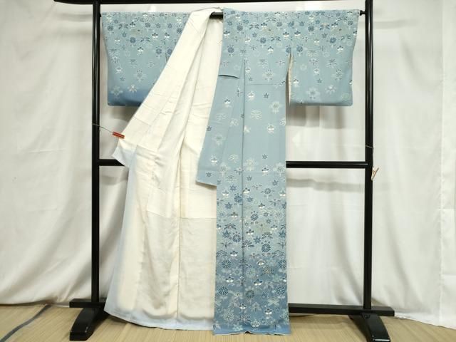 平和屋着物□訪問着 草花文 暈し染め 金銀彩 正絹 逸品 CABB7355dy