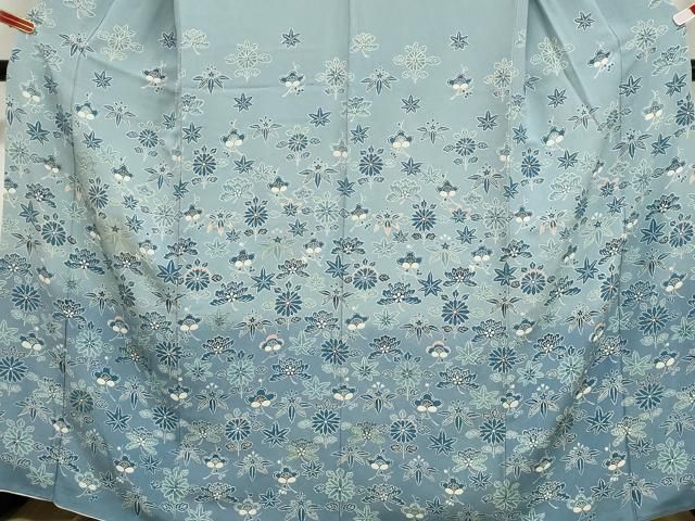 平和屋着物□訪問着 草花文 暈し染め 金銀彩 正絹 逸品 CABB7355dy