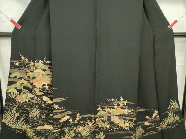 平和屋着物□豪華黒留袖 風景花松文 金彩 正絹 逸品 DAAZ3305ob - メルカリ
