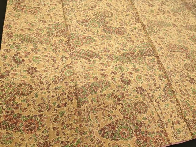 平和屋着物□上質な小紋 更紗花唐草文 正絹 逸品 CABB3366oy - メルカリ