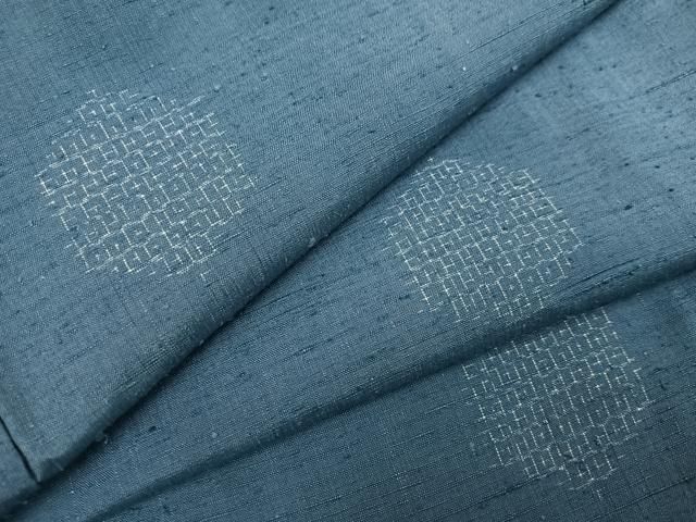 平和屋着物▽結城紬 80亀甲 亀甲文 正絹 逸品 未使用 AABE8124ph