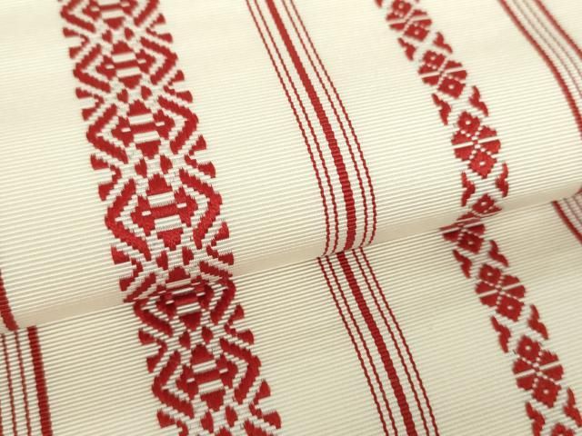 平和屋着物▽本場筑前博多織 八寸名古屋帯 献上 正絹 逸品 DABA1843ps