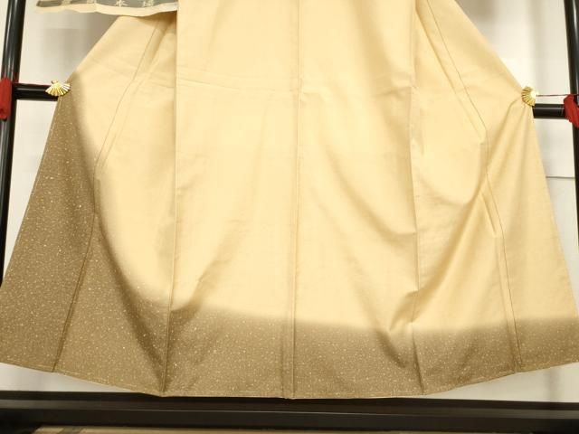 平和屋着物▽本場大島紬 染大島 訪問着 刺繍 箔散らし文様 羽風 暈し