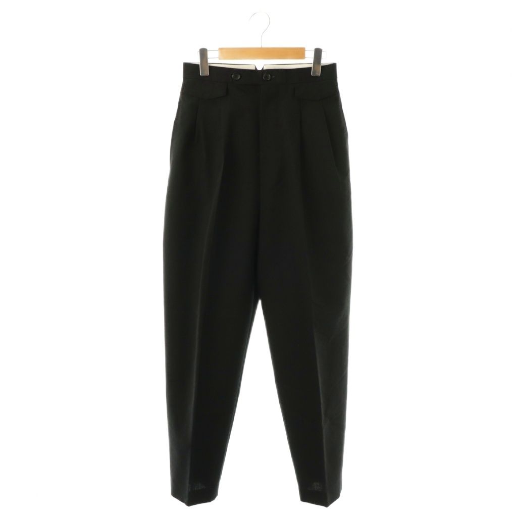【中古】ブラミンク コットンモヘアウールタックテーパードパンツ スラックス 38 黒 7914-299-0229 レディース ブラミンク BLAMINK コットンモヘアウールタックテーパードパンツ 38
