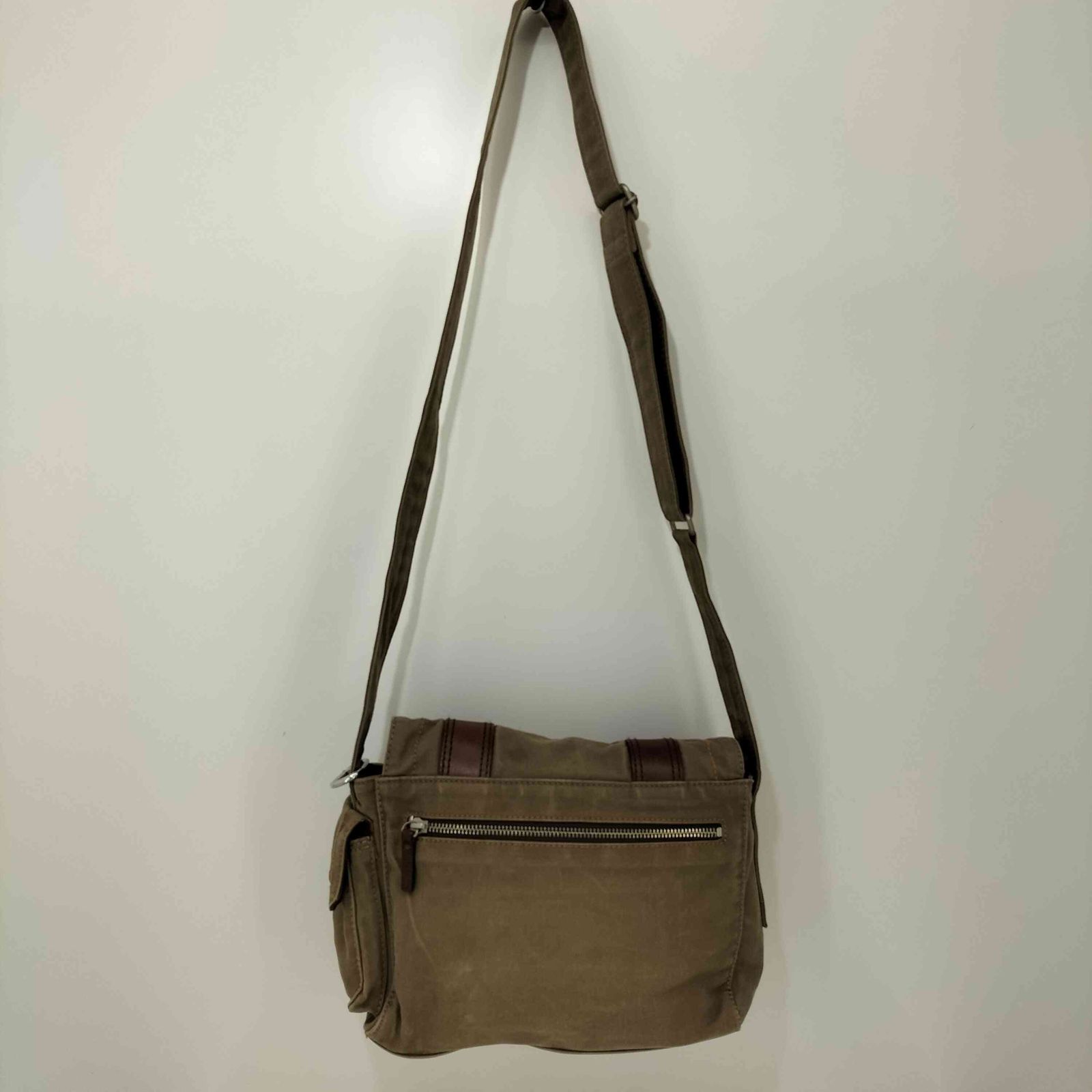 ポールスミス Paul Smith レザーキャンバス切替 ショルダーバッグ