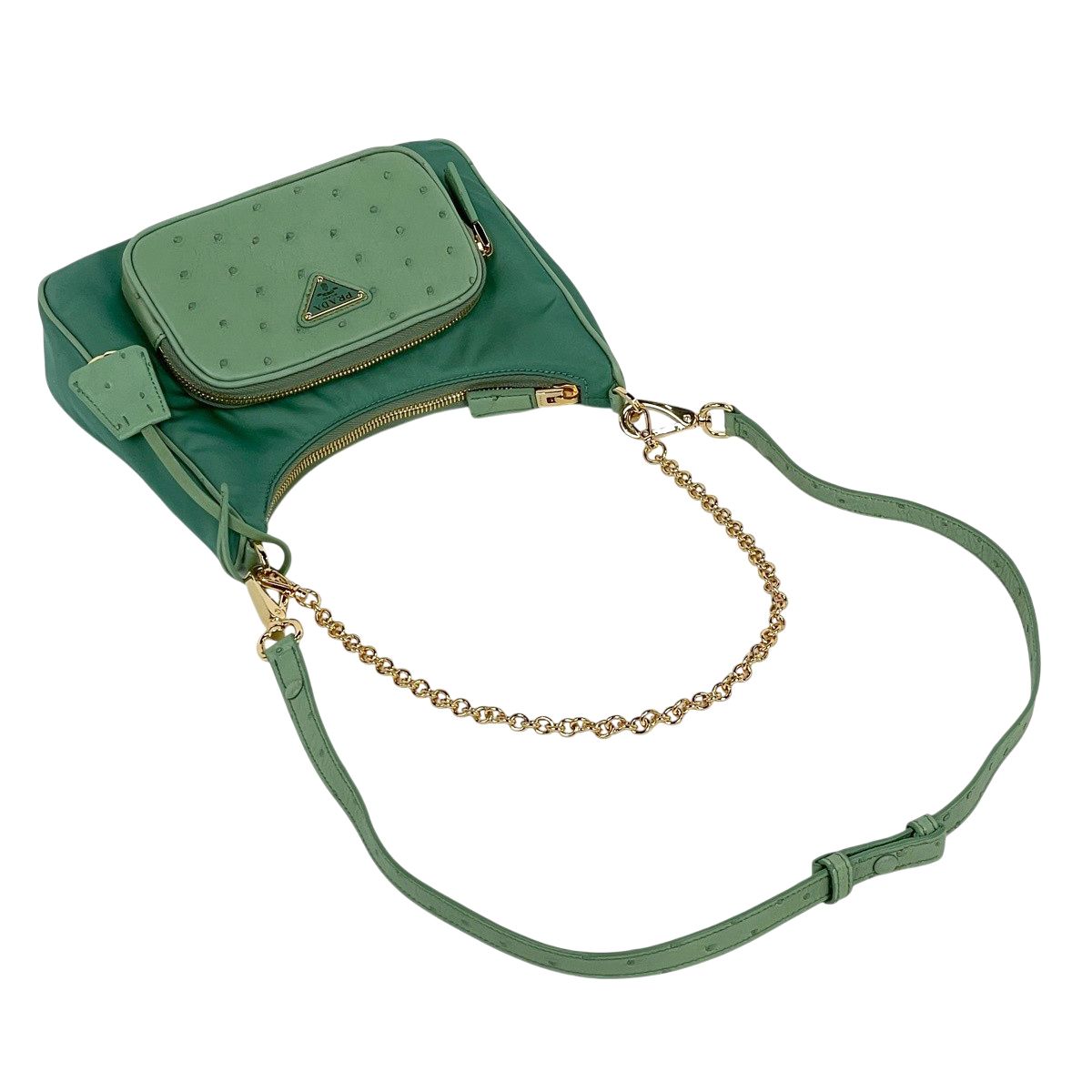 プラダ PRADA ロゴプレート ショルダーバッグ チェーン ハンドバッグ