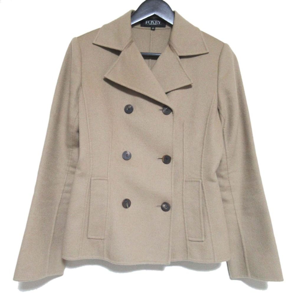美品 FOXEY BOUTIQUE フォクシーブティック カシミヤ ダブルブレスト