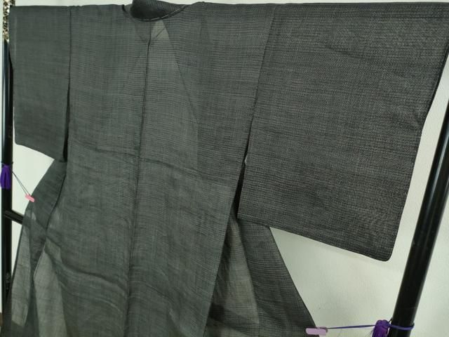 平和屋着物＊夏物　男性　石川県指定無形文化財　能登上布　本麻手織上布　十字絣　麻　逸品　AABA2495np 平和屋本店＊極上 夏物 石川県指定無形文化財 能登上布 本麻手織上布