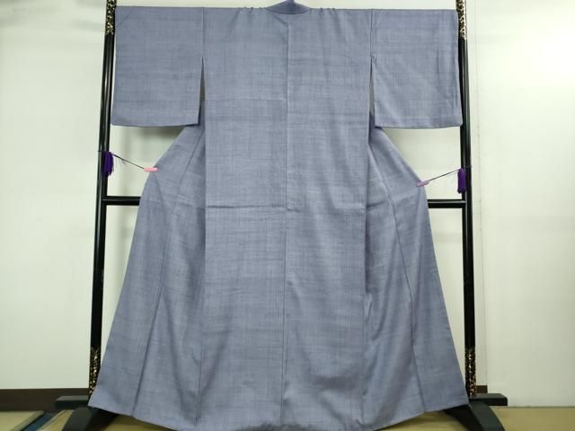 平和屋本店○極上 浦野理一 経節紬 色無地 紅掛花色 逸品 DZAB3594kh6