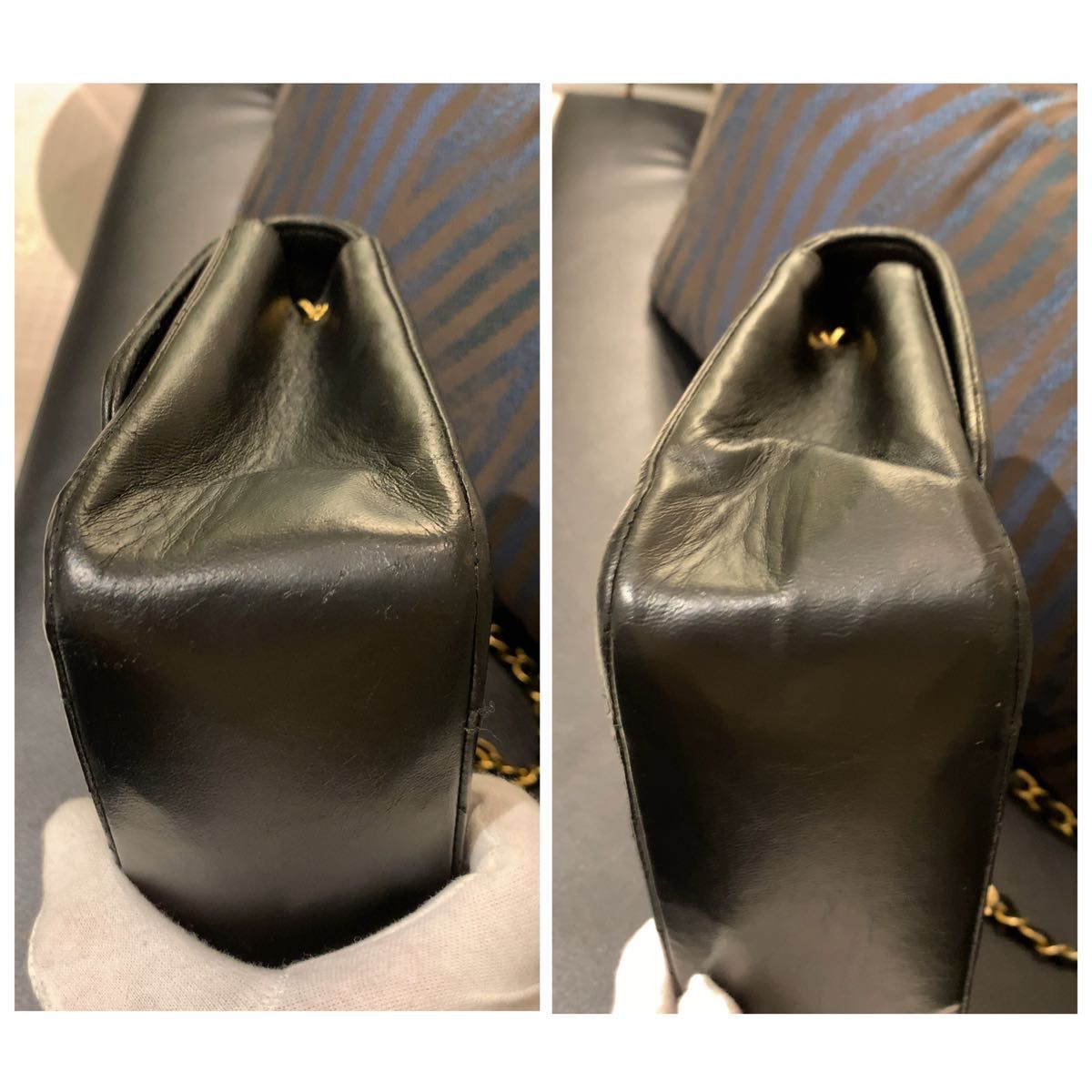 ◎本物 美品 CHANEL ダイアナ ターンロック マトラッセ ラムスキン