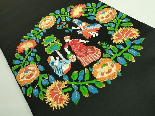 平和屋本店○極上 龍村美術織物 たつむら 太鼓柄 本袋帯 瑞典花苑文