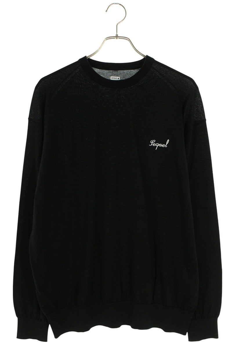 シークエル サイズ:L ロゴ刺繍ニット 中古 BS99 シークエル 25SS SQ-25SS-KN-01 ロゴ刺繍ニット メンズ M - メルカリ