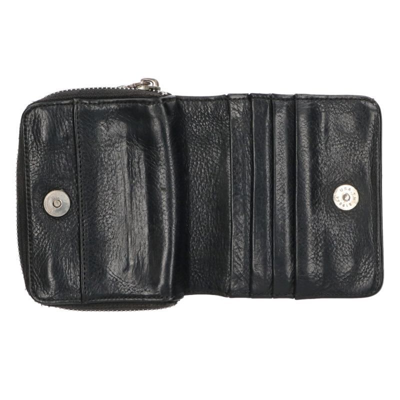 クロムハーツ SQ ZIP BILL スクエアジップビル ラウンドジップレザーウォレット財布 中古 OK15 クロムハーツ SQ ZIP BILL/スクエアジップビル ラウンドジップレザー