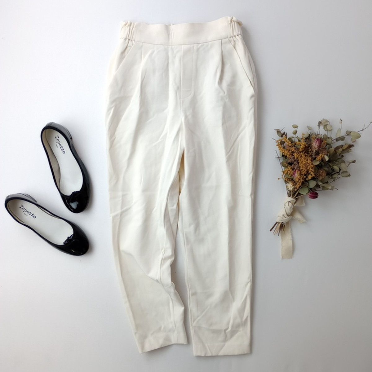 BEARDSLEY ビアズリー タック テーパードパンツ イージー 日本製 0