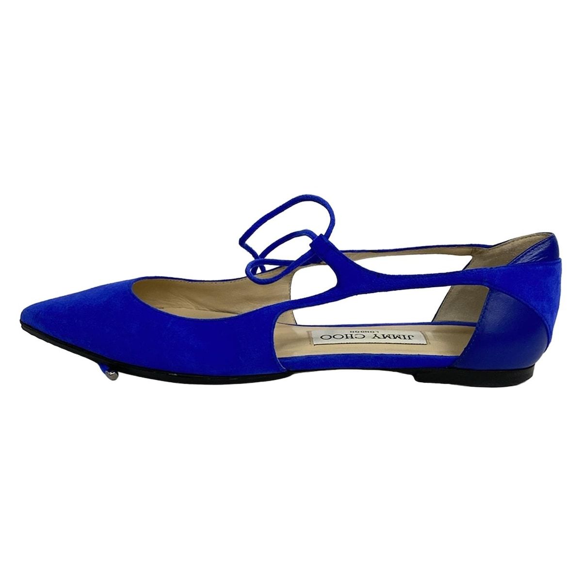 JIMMY CHOO(ジミーチュウ) フラットシューズ 36 レディース - ブルー