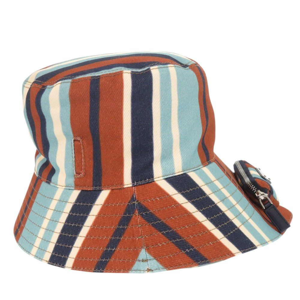 新品同様 プラダ トライアングルロゴ ストライプ サイズXL コットン