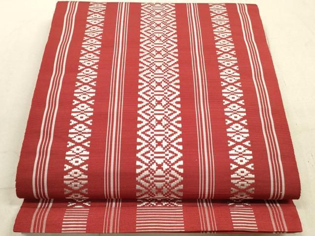 平和屋着物◎本場筑前博多織 八寸名古屋帯 献上 証紙付き 正絹 逸品